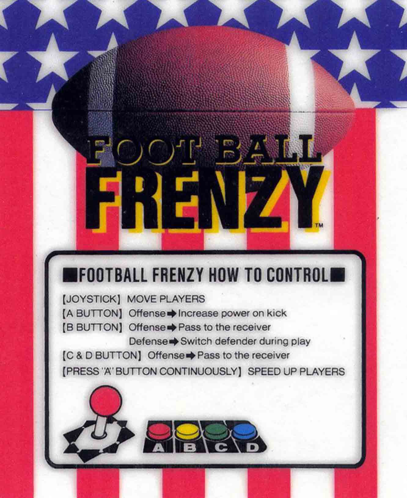 Football Frenzy Arcade Marquee – 4.44″ x 5.44″ – Arcade Marquee Dot Com